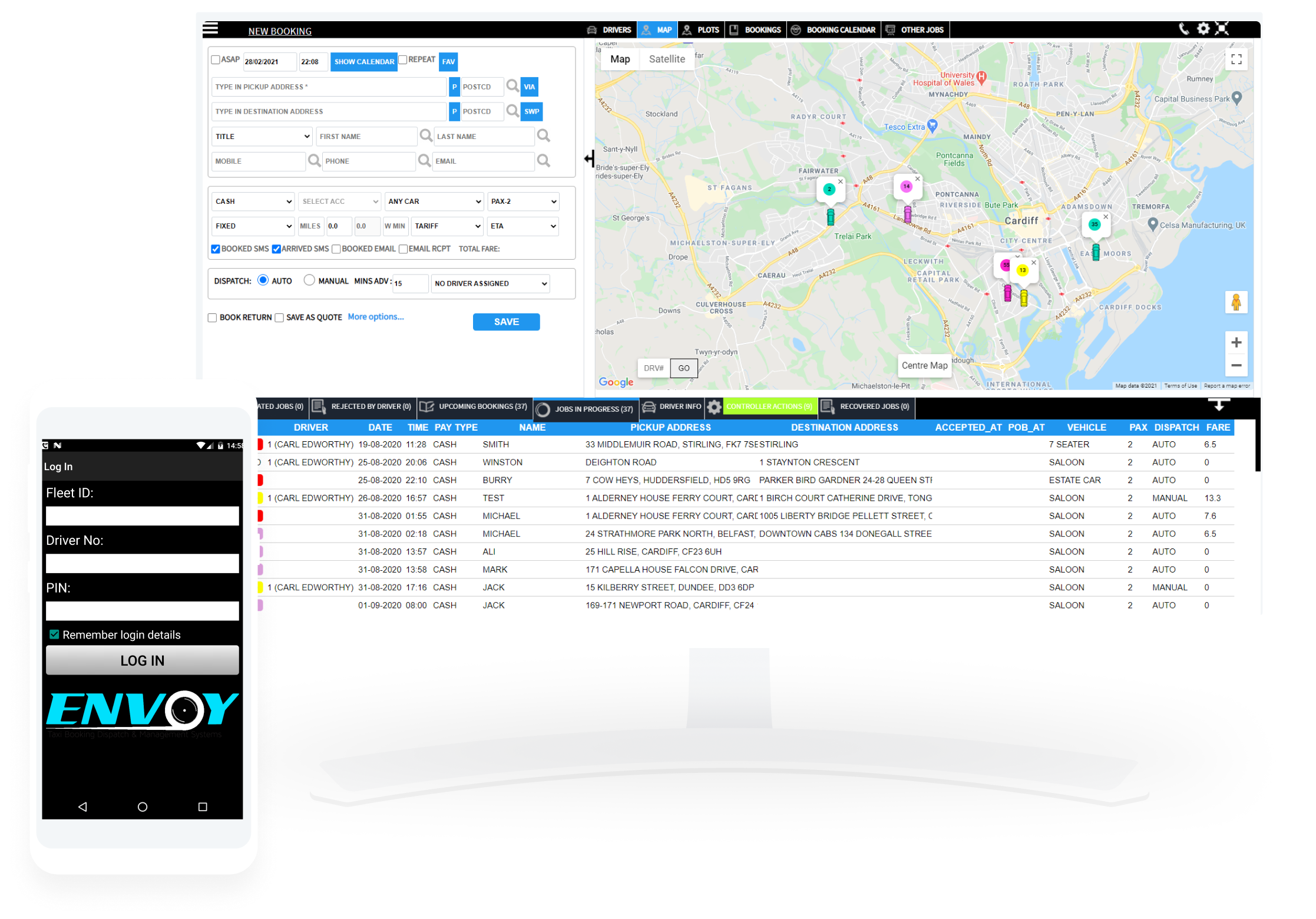 Taxi Cab Booking Dispatching and Management Software for Taxi ...